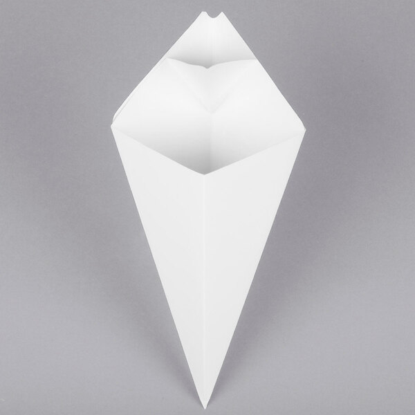 American Metalcraft SQFBCN20 20 oz. Square Cardboard Fry Cone - 100/Pack