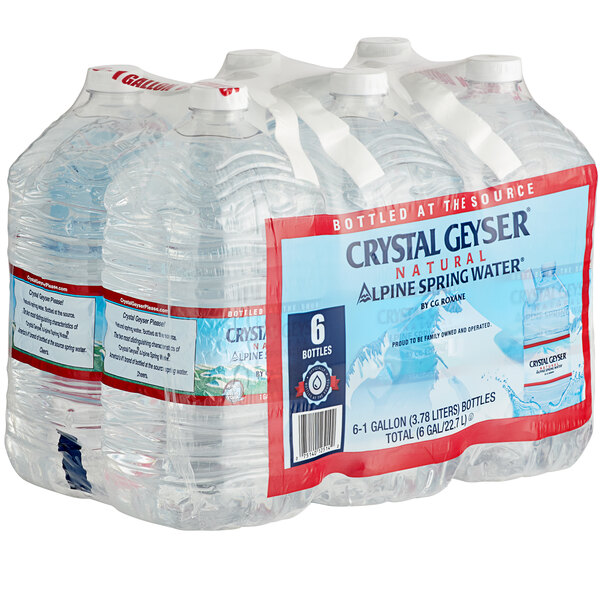 Crystal Geyser 1 Gallon Spring Water - 6/Case