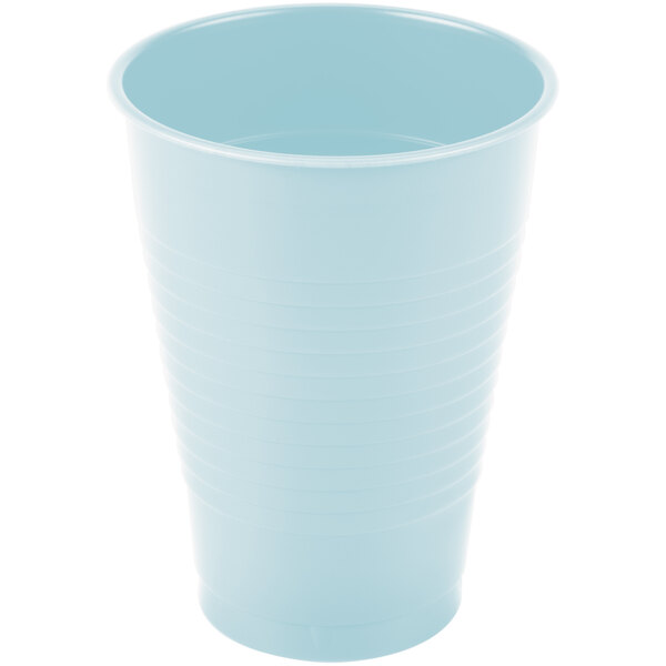 Creative Converting 28157071 12 oz. Pastel Blue Solid Plastic Cup - 240 ...