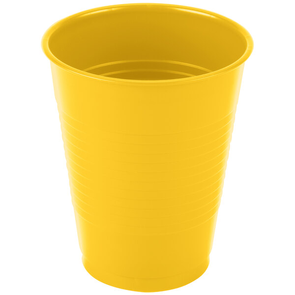 Creative Converting 28102181 16 oz. School Bus Yellow Plastic Cup - 240 ...