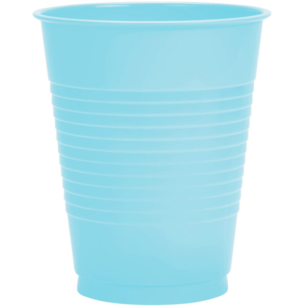 Creative Converting 28157081 16 oz. Pastel Blue Plastic Cup - 240/Case
