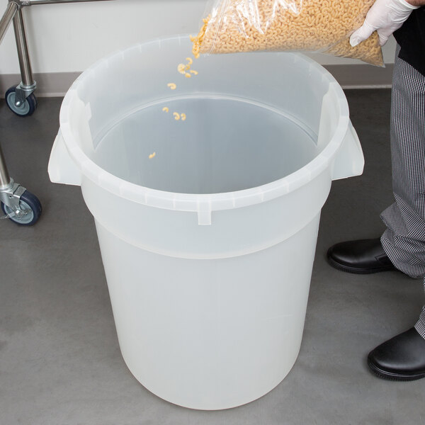 Continental 3200CL Huskee 32 Gallon Clear Trash Can