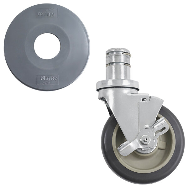Metro 5HHPB 5" Polyurethane Swivel Stem Caster with Brake for HD Super ...