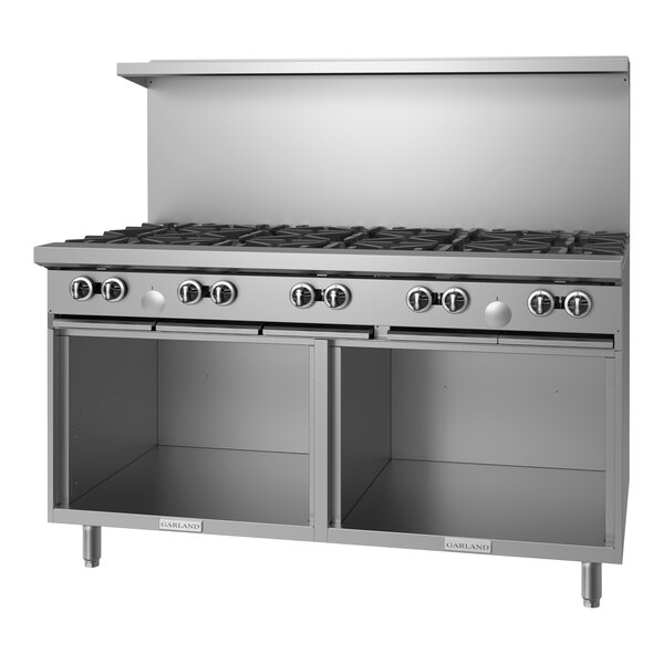 Garland G60-10SS Natural Gas 10 Burner 60" Range with 2 Storage Bases ...