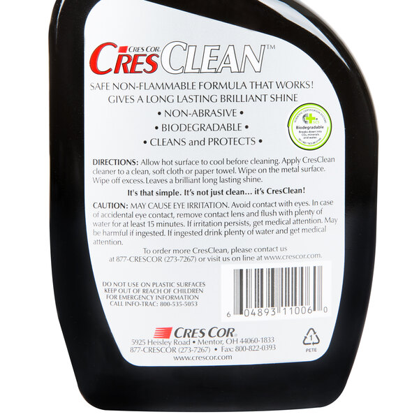 Cres Cor CC-16-6 CresClean 16 fl. oz. Aluminum / Stainless Steel ...