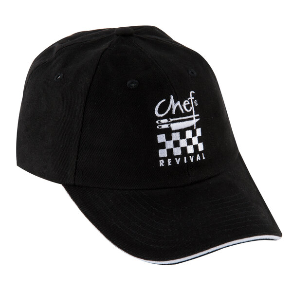 Chef Revival Black 6-Panel Baseball / Cap with White Logo