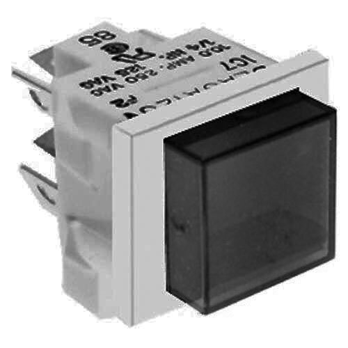 AllPoints 421065 Square Push Button On/Off Switch with Red Light - 10A/125V