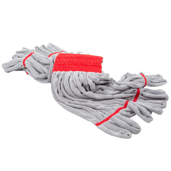 Unger SmartColor ST45R RoughMop 16 oz. Red Heavy Duty Microfiber Tube ...