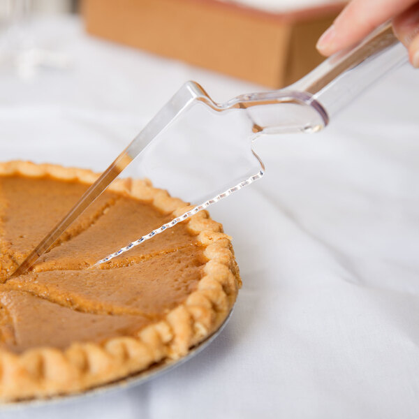 Fineline 3308-CL 10" Clear Plastic Pie Server / Cutter - 48/Case