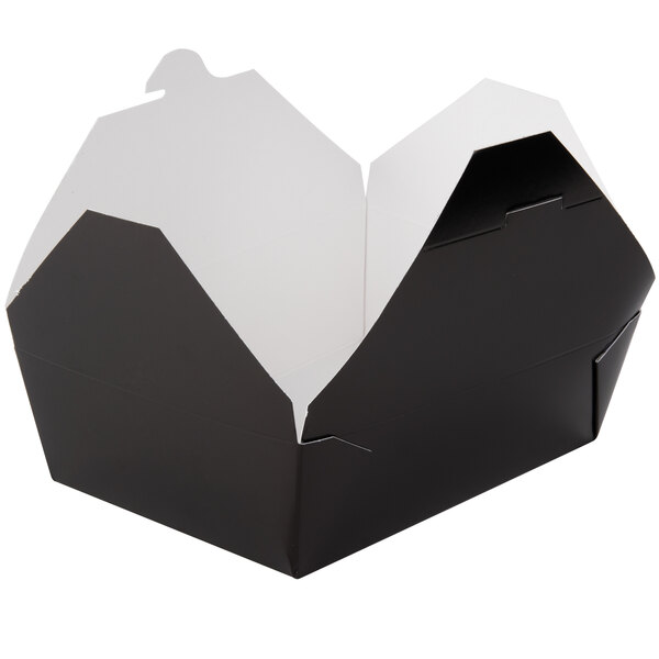 Fold-Pak 03BPBLACKM Bio-Pak Black Microwavable Paper #3 Take-Out ...