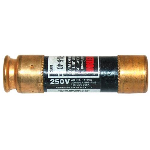 AllPoints 381422 13/16" x 3" 40 Amp RK5 Dual Element Time Delay Fuse - 250V