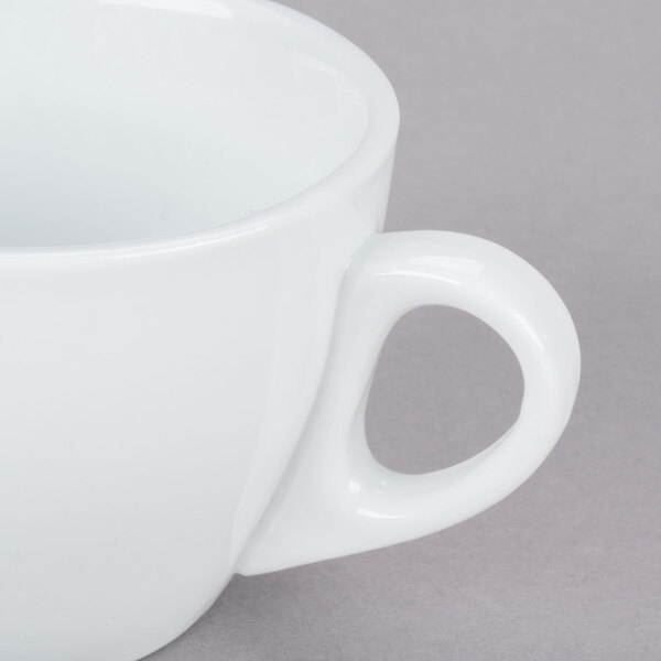 CAC E-75 Venice 7.5 oz. White Cup with 5 7/8" Saucer - 36/Case