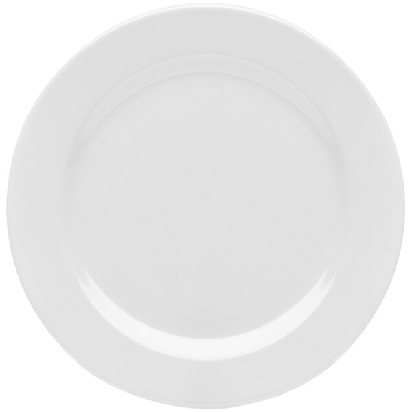 Elite Global Solutions D775PL Merced 7 3/4" White Round Rim Plate - 6/Case