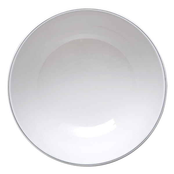 Elite Global Solutions KD504L Viva 8.7 oz. White Round Bowl with Black ...