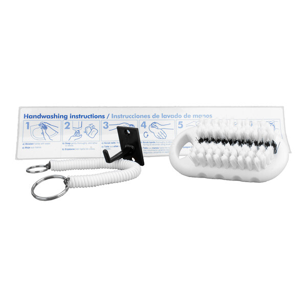 Carlisle 40021EC02 Sparta White 5" Hand and Nail Brush Kit