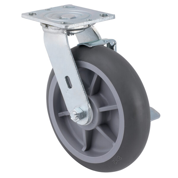 Cambro 60259 8" Replacement Swivel Caster with Brake for Camcruisers