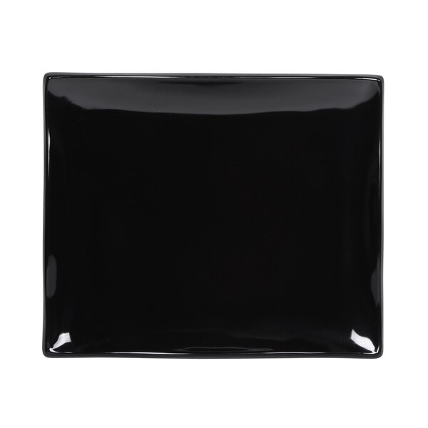 Elite Global Solutions M108WB Ming 10 1/2" x 9" Black Rectangular Wave ...
