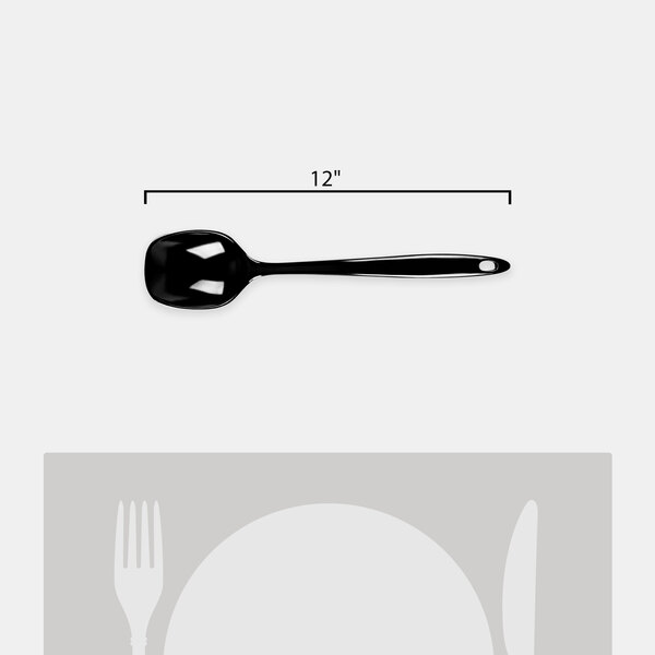 Elite Global Solutions MSP12B Black 12" Spoon, 2 oz.