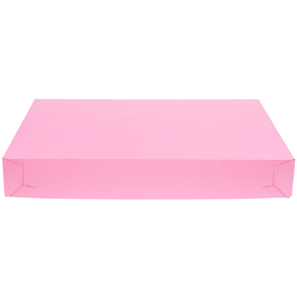 28" x 20" x 4" Pink Full Sheet 2-Piece Cake / Bakery Box - 50/Bundle