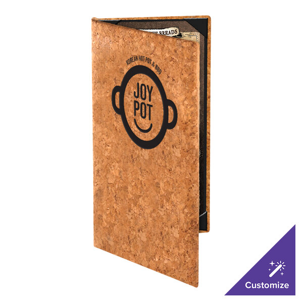 Menu Solutions CO620BA-NC 4 1/4" x 11" Customizable Natural Cork 2 View ...