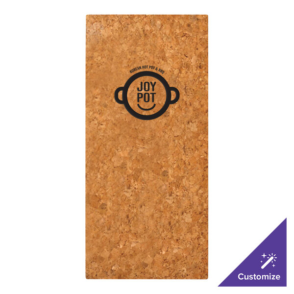 Menu Solutions CO600BA-NC 4 1/4" x 11" Customizable Natural Cork Single ...
