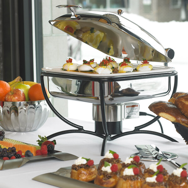 Vollrath 46112 Black Wire Chafer Stand for 6 Qt. Square Intrigue ...