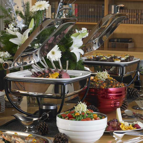 Vollrath 46112 Black Wire Chafer Stand for 6 Qt. Square Intrigue ...