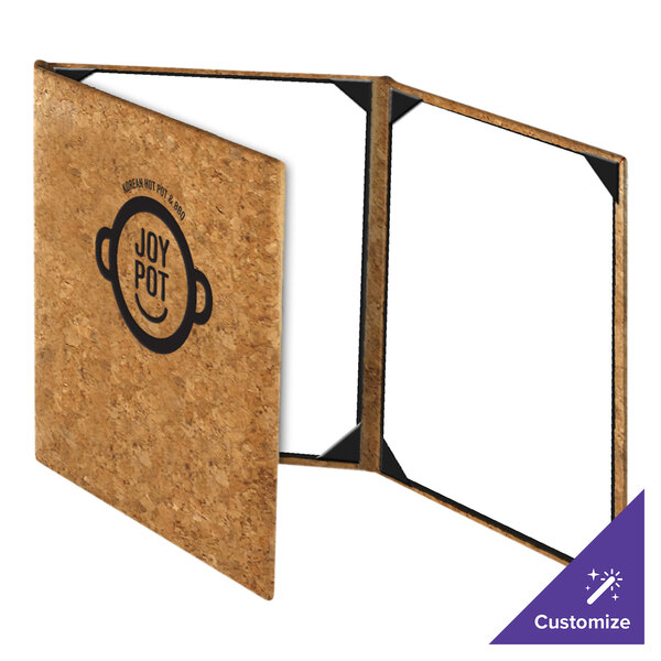 Menu Solutions CO630D-NC 8 1/2" x 14" Customizable Natural Cork ...