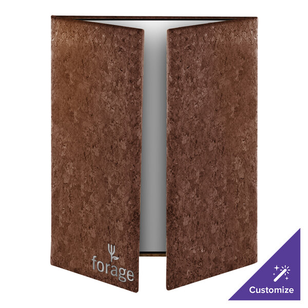 Menu Solutions CO55D-DB 4 1/4" x 14", 8 1/2" x 14" Customizable Dark ...