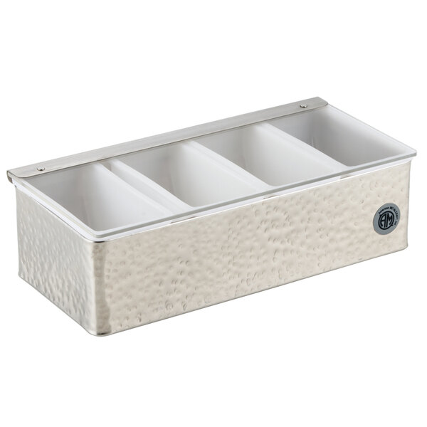 American Metalcraft HMCD4 4-Compartment Hammered Stainless Steel ...