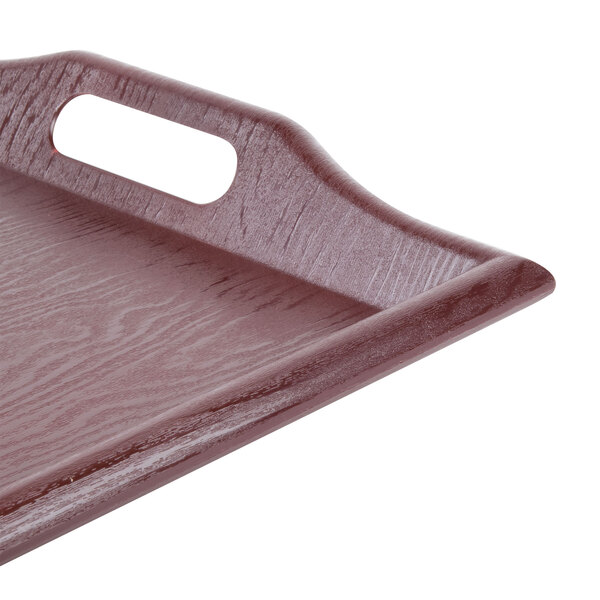 GET RST-1815-1-M 18" x 14" Plastic Room Service Tray - Mahogany