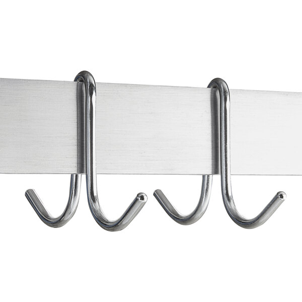 Regency 15" x 36" Stainless Steel Wall Mounted Pot Rack with Shelf and ...