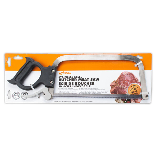 Weston Stainless Steel Butcher Hand Meat Saw - 16" (47-1601)