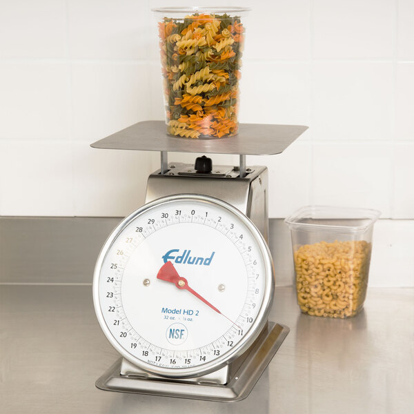 Edlund HD-2DP Heavy-Duty 32 oz. Portion Scale with 8 1/2" x 8 1/2" Platform and Air Dashpot