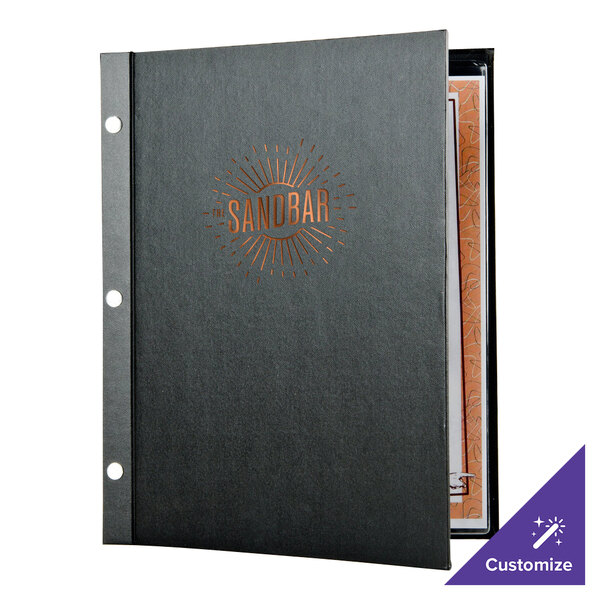 Menu Solutions CHI25C 8 1/2" x 11" Customizable Chicago Screw-Post Menu ...