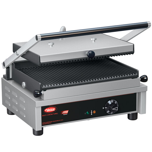 Hatco MCG14G Multi Contact Panini Sandwich Grill with Grooved Cast Iron ...