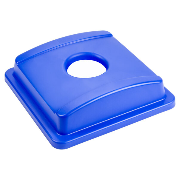 Continental 1725-2 Swingline Blue Square Recycling Bottle / Can Lid