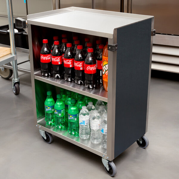 Lakeside 610 3-Shelf Stainless Steel Utility Cart w/ Enclosed Base