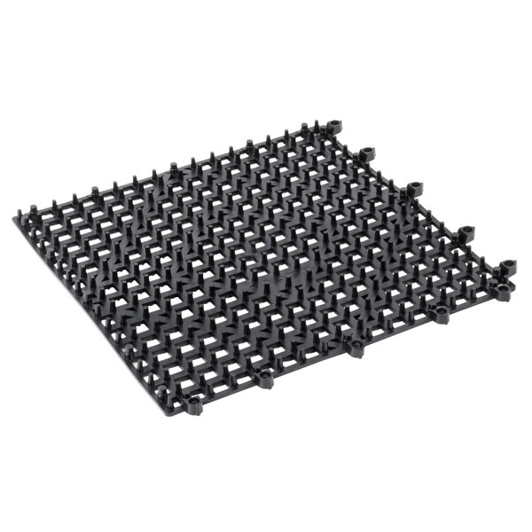 San Jamar VM5280BK-12 Versa-Mat® 12" x 12" Black Interlocking Bar Matting