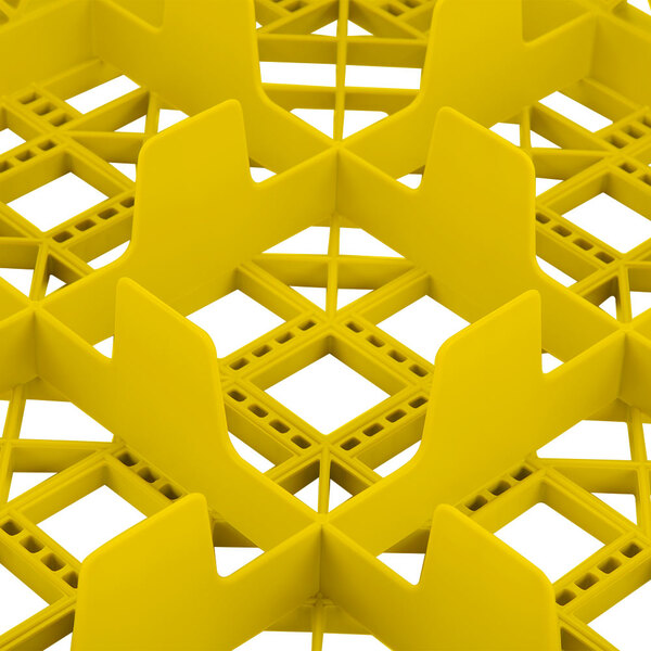 Vollrath TR10 Traex® Full-Size Yellow 9-Compartment 3 1/4" Glass Rack