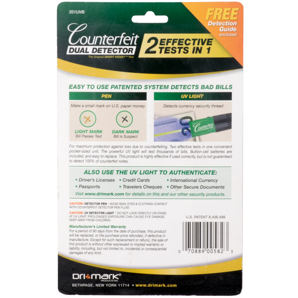 Dri Mark 351UVB Dual Test UV Light and Detector Pen Combo