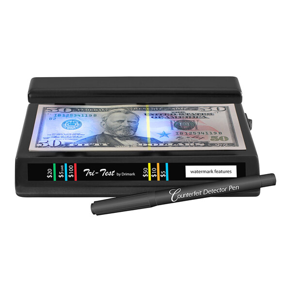 Dri Mark 351TRI Tri-Test UV Counterfeit Detection System, Black
