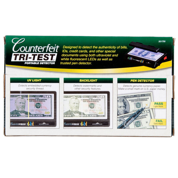 Dri Mark 351TRI Tri-Test UV Counterfeit Detection System, Black