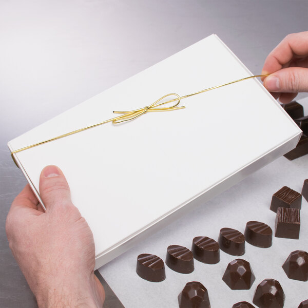 Large 19" Gold Candy Box Ribbon - 50/Pack