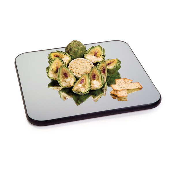 Geneva 260 28" Square Rimless Mirror Food Display Tray