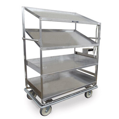 Lakeside B596 Stainless Steel Soiled Dish Breakdown Cart with 2 Flat ...