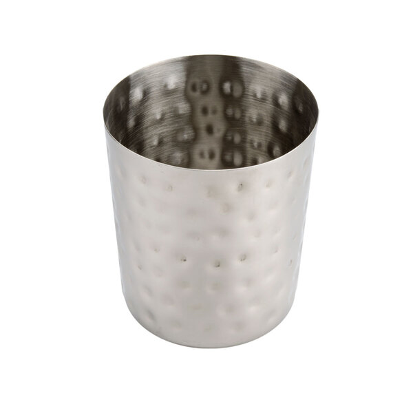 American Metalcraft FFHM35 4 1/2" Hammered Stainless Steel French Fry Cup