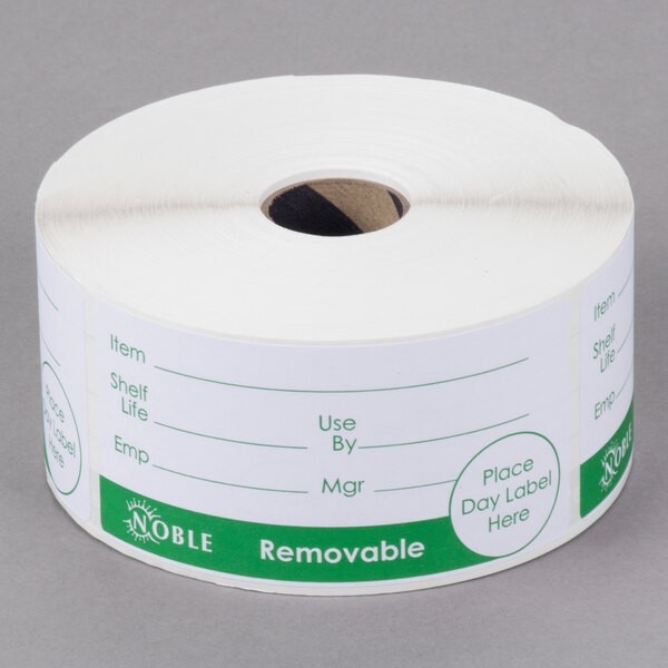 Noble Products 2" x 4" Removable Product Day Label - 500/Roll