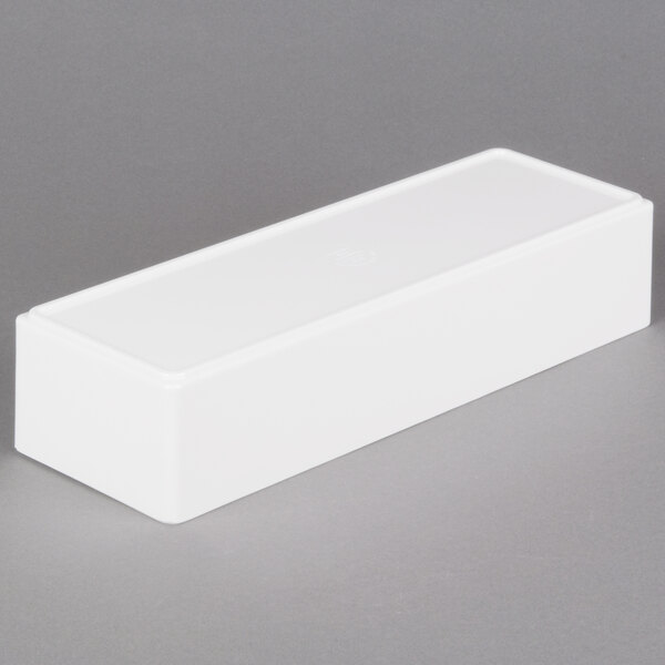 Cal-Mil 1396-15M Cater Choice White Melamine Box - 5" x 15" x 3"