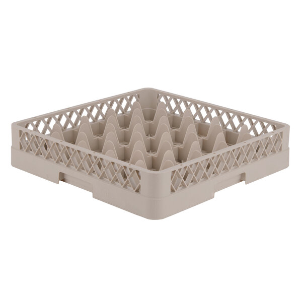 Vollrath TR6 Traex® Full-Size Beige 25-Compartment 3 1/4" Glass Rack